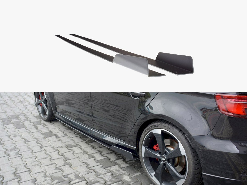 Maxton Design Racing Side Skirts Diffusers V.2 Audi RS3 8V Facelift Sp ...
