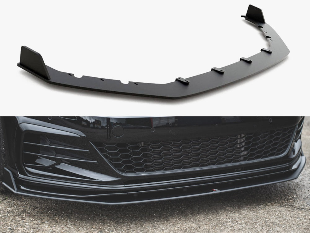 Maxton Design Street PRO Front Splitter VW Golf 7 GTI TCR - Black-Red ...