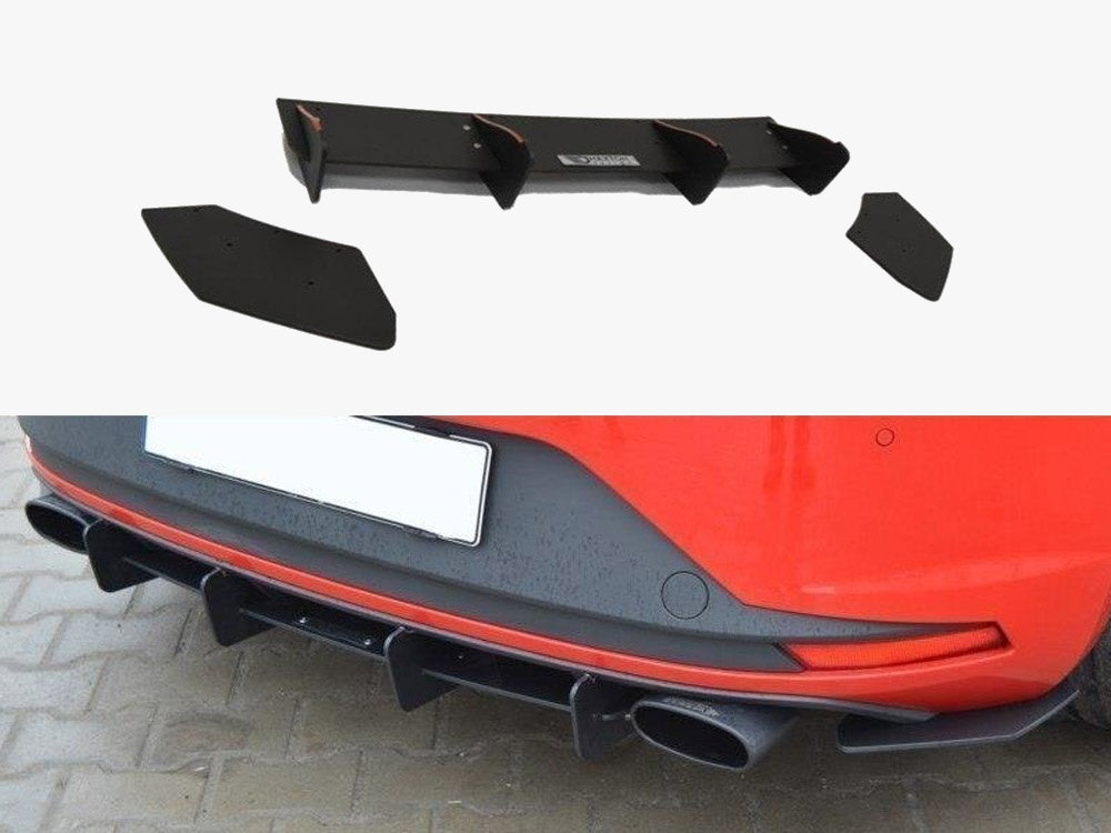 Maxton Design Seat Leon III Cupra Rear Diffuser & Rear Side Splitters ...