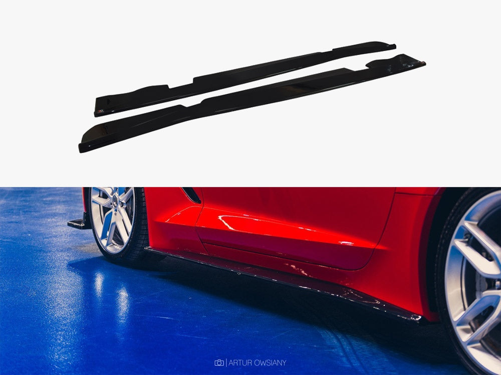 Maxton Design Side Skirts Diffusers V.1 Chevrolet Corvette Stingray ...
