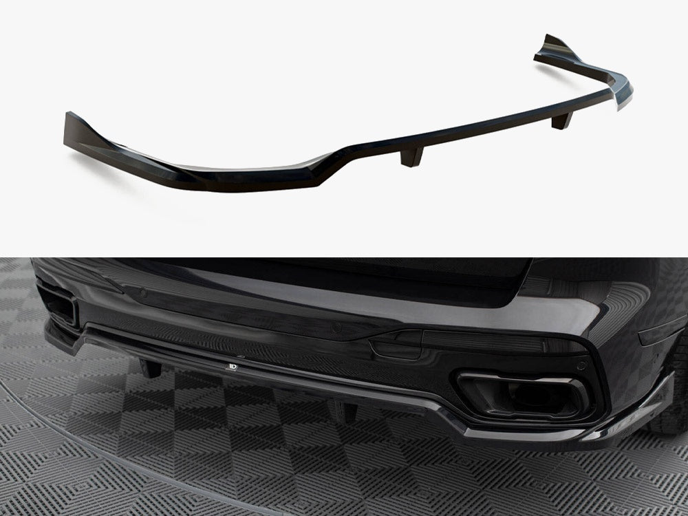 Maxton Design Central Rear Splitter (Vertical Bars) BMW X7 M-Pack G07 ...