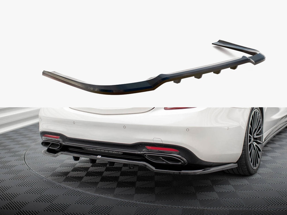 Maxton Design Rear Splitter (Vertical Bars) Mercedes-Benz S AMG-Line W ...