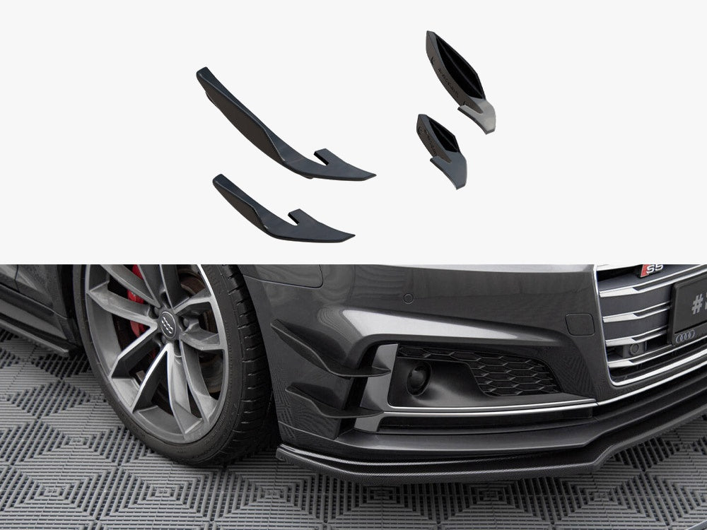 Maxton Design Front Bumper Wings (Canards) Audi S5 / A5 S-Line Coupe ...