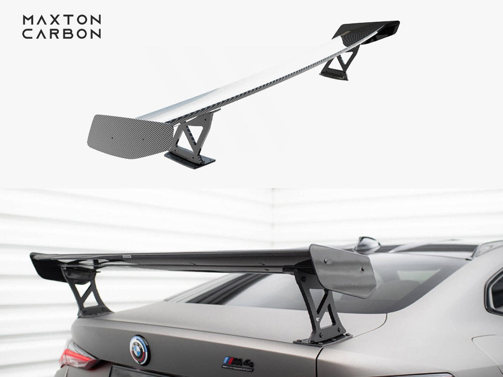 Maxton Design Carbon Spoiler With External Brackets Uprights BMW M4 G8 ...