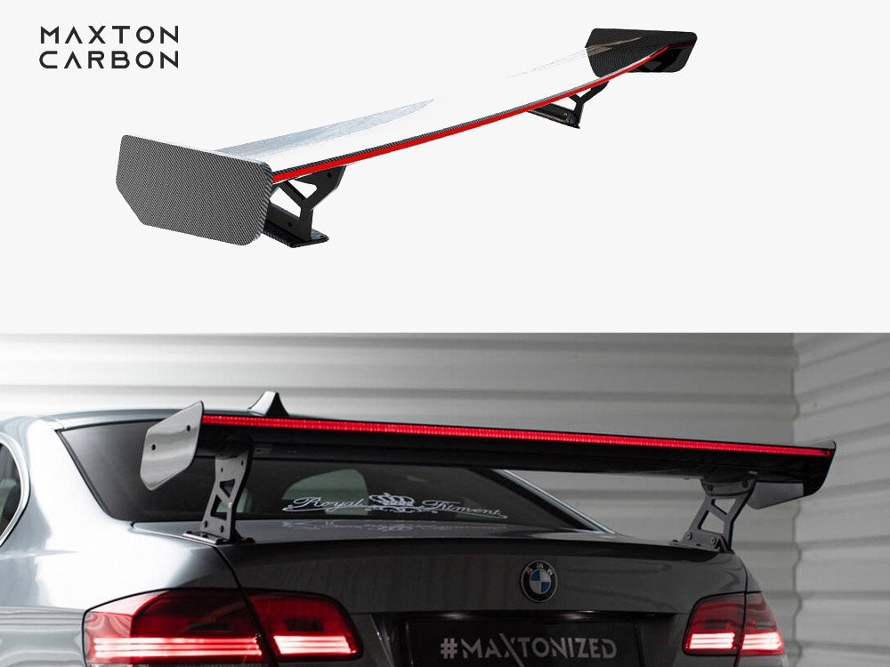 Maxton Design Carbon Spoiler With External Brackets Uprights + LED BMW ...