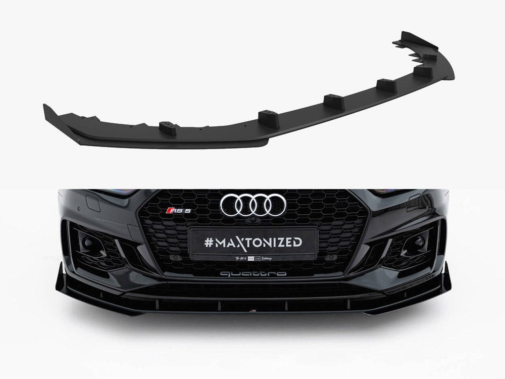 Maxton Design Street PRO Front Splitter V.1 + Flaps Audi RS5 Coupe / S ...