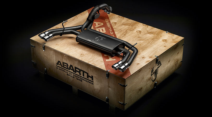 Genuine Abarth Monza Exhaust Rear Silencer In Wood Crate - 500 Abarth ...