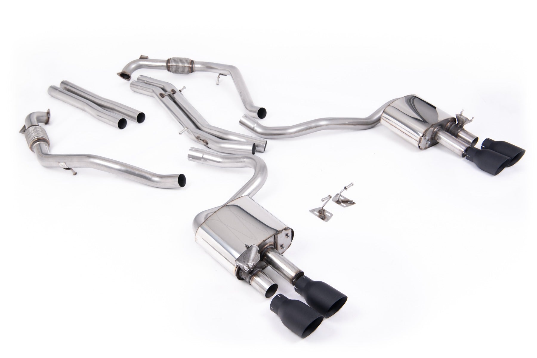 Milltek Audi S5 B9 Sport Diff models with Brace Bars - Non-Resonated C ...